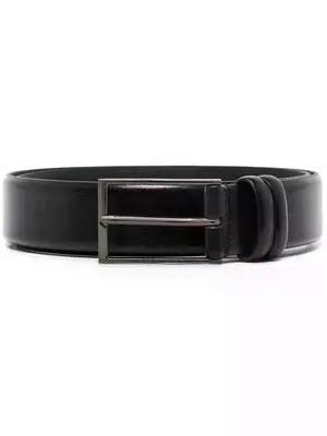 BOSS Carmello Vegetable-tanned Leather Belt With Gunmetal Hardware - Black