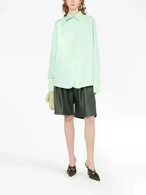 JIL SANDER Long-sleeved Cotton Shirt - Green