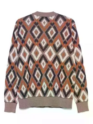 PIACENZA CASHMERE 1733 Jacquard Cardigan - Brown