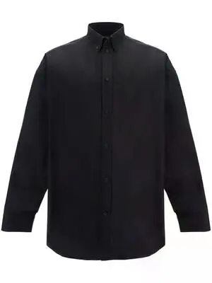 Balenciaga Oversized Cotton Shirt - Black