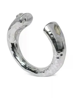 PARTS OF FOUR Sterling Hammered Cuff Bracelet With Quartz - Silver