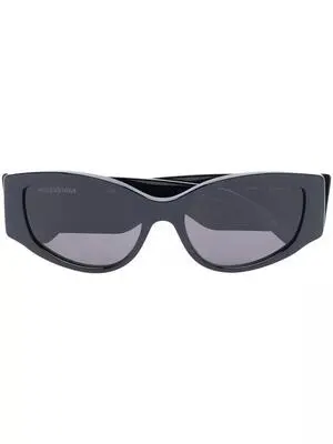 Balenciaga Logo-print Cat-eye Sunglasses - Black
