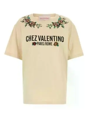 Valentino Garavani Sequin Embellished T-shirt - Neutrals
