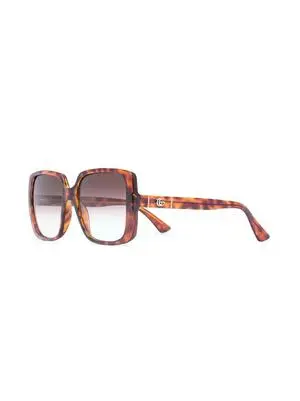 Gucci Square-frame Sunglasses - Brown