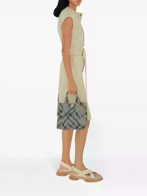 Burberry Check Knitted Tote Bag