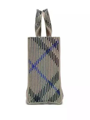 Burberry Check Knitted Tote Bag