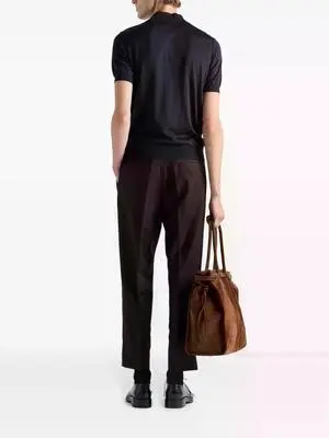 Prada Silk Polo Shirt - Blue