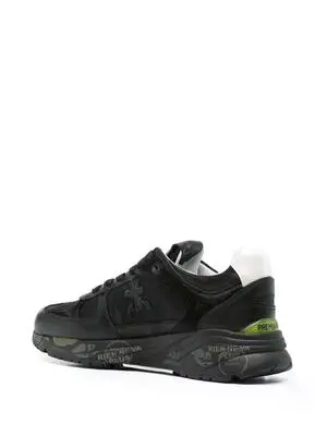 Premiata Mased 7066 Gabardine Weave Panelled Sneakers