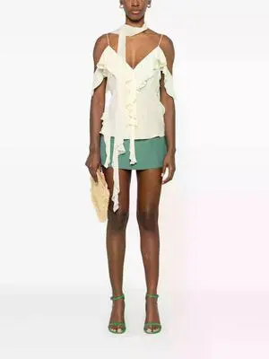 Dorothee Schumacher Ruffled Cold Shoulder Top