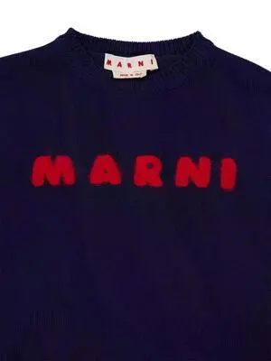 Marni Logo Embroidered Crew Neck Sweater