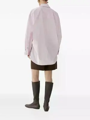 JNBY V-neck Shirt With Buttoned Cuffs And Knot Detail - Purple