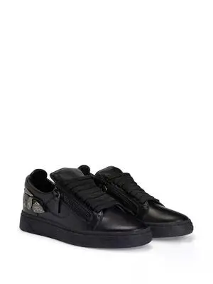 GIUSEPPE ZANOTTI Deluxe Double-zip Low-top Sneakers - Black