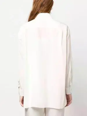 NILI LOTAN Sheer Silk Long-sleeved Shirt