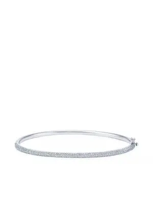Kwiat 18kt White Gold Diamond Three-row Slim Bangle - Silver