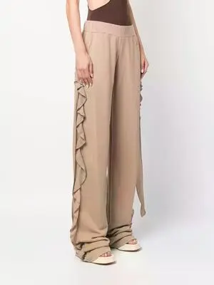 Blumarine Ruffled Trim Wide-leg Trousers