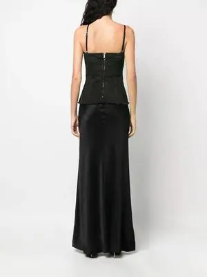 Blumarine Layered Sleeveless Maxi Dress