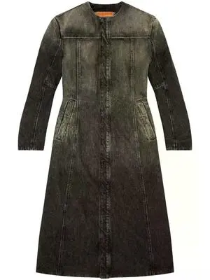 DIESEL® Collarless Denim Coat - Black