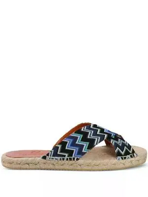 Missoni Naxos Woven Slides - Blue