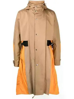 TOGA VIRILIS Detachable Hood Midi Coat - Brown
