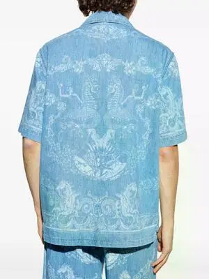 Versace Denim Printed Shirt