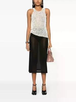 MAISON MARGIELA Sheer Mesh Racerback Tank Top