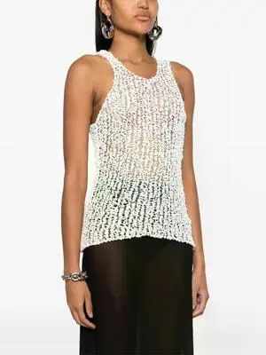 MAISON MARGIELA Sheer Mesh Racerback Tank Top