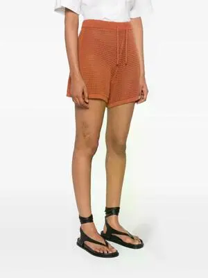 Nanushka Jael Crochet Knit Shorts