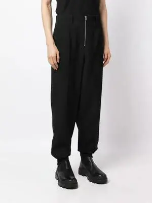 JIL SANDER Wool Tapered Leg Trousers