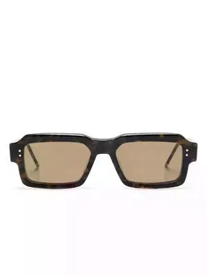 Thom Browne Rectangle Frame Sunglasses - Brown