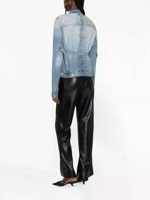 COURREGES Strap Detail Denim Jacket - Blue