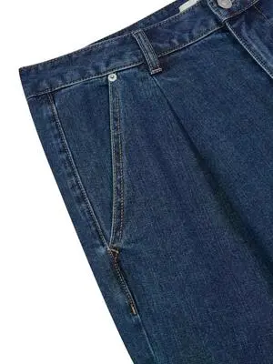 STUDIO TOMBOY Pleat-detail Wide-leg Jeans - Blue