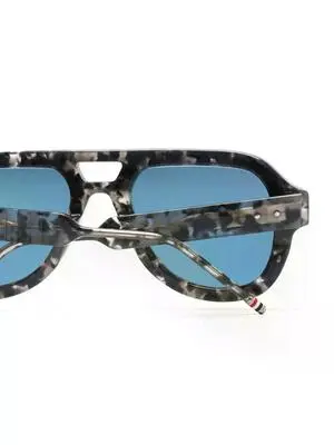 Thom Browne Mélange Pilot Frame Sunglasses - Grey