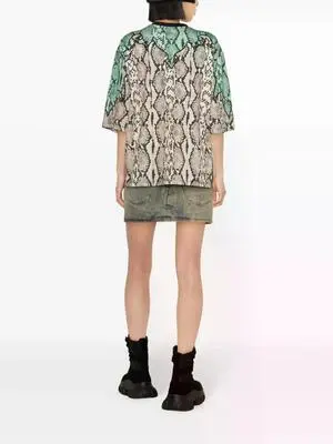 Balmain Python Print Organic Cotton T-shirt