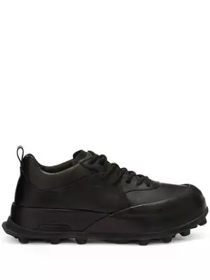 JIL SANDER Calf Leather Chunky Toecap Sneakers - Black