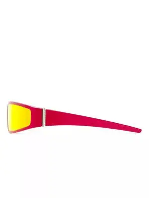 Alexander McQueen Wrap Sunglasses - Red