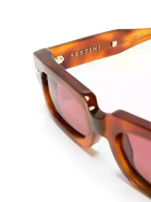 SESTINI EYEWEAR Tre Tortoiseshell-effect Rectangle Sunglasses