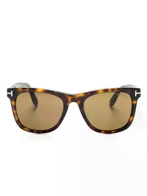 TOM FORD Tortoiseshell Square Frame Sunglasses - Brown