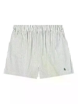 Sporty & Rich Striped Cotton Shorts - White