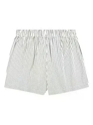 Sporty & Rich Striped Cotton Shorts - White