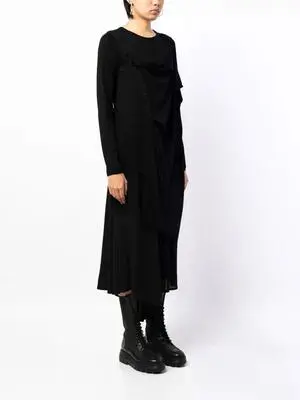 Yohji Yamamoto Cotton Asymmetrical Design Long Sleeve Top