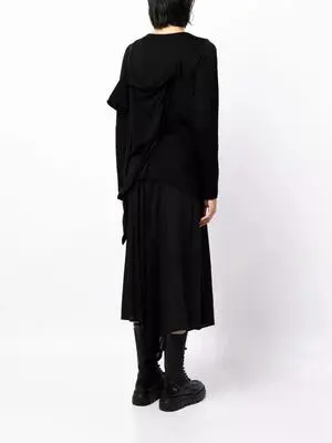 Yohji Yamamoto Cotton Asymmetrical Design Long Sleeve Top