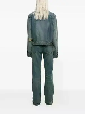 MAINLESS Distressed Denim Trucker Jacket