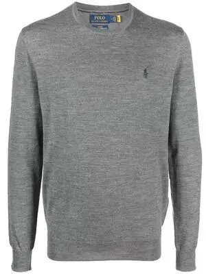 Polo Ralph Lauren Long Sleeve Fine Knit Jumper - Grey