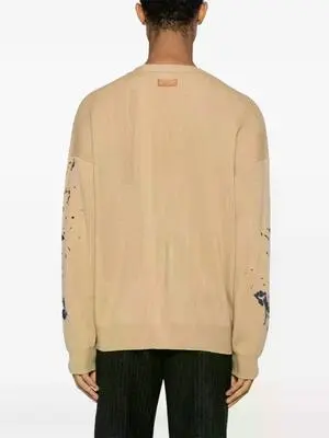 Moschino Paint Splatter Wool Cardigan