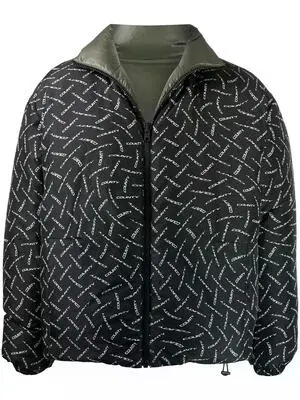 COUNTY OF MILAN Logo Print Padded Jacket - Black
