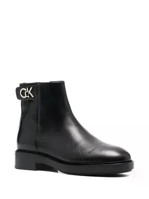 Calvin Klein Ankle Boots With Logo Plaque