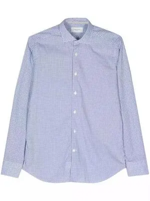 TINTORIA MATTEI 954 Geometric-print Cotton Shirt