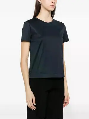 Max Mara Nerina T-shirt With Embroidered Logo - Blue