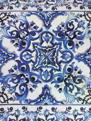 Dolce & Gabbana Large Mediterraneo Silk-twill Cushion