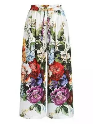 Dolce & Gabbana Floral Print Cropped Trousers